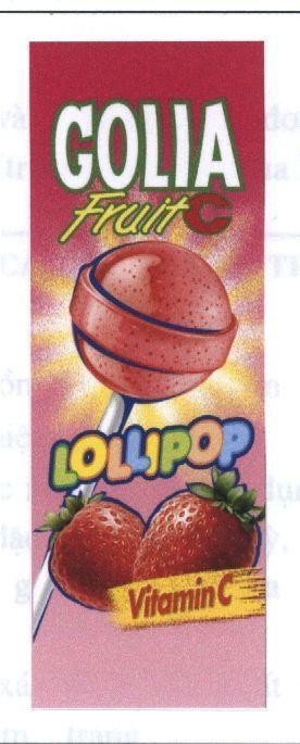 "GOLIA FRUIT C LOLLIPOP VITAMIN C , hình" Trademark application no 4 ...
