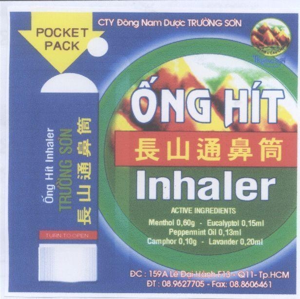 Đơn đăng ký nhãn hiệu "ốNG HíT INHALER TRƯờNG SƠN POCKET PACK CTY DONG ...