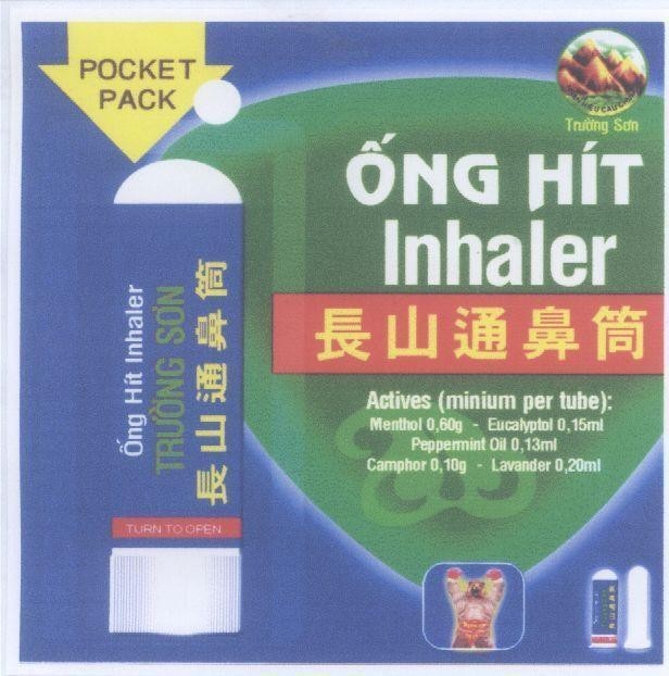Đơn đăng ký nhãn hiệu "ốNG HíT INHALER TRƯờNG SƠN POCKET PACK CTY DONG ...