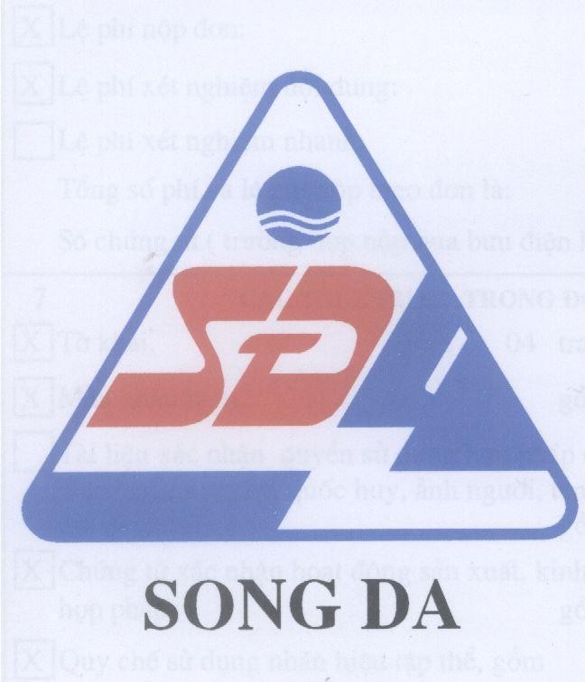 Đơn đăng ký nhãn hiệu "SD SONG DA" số 4-2005-01530 của Tổng công ty ...