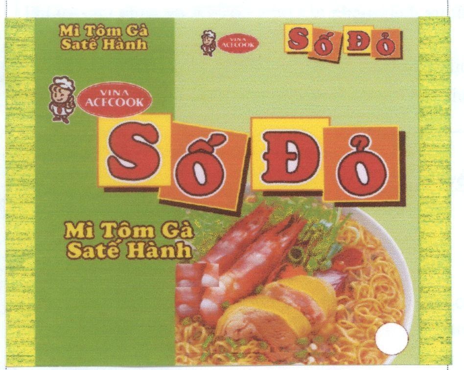 Đơn đăng ký nhãn hiệu "Số đỏ mì tôm gà satế hành VINA ACECOOK, hình" số 4-2006-07126 của Công ty ...