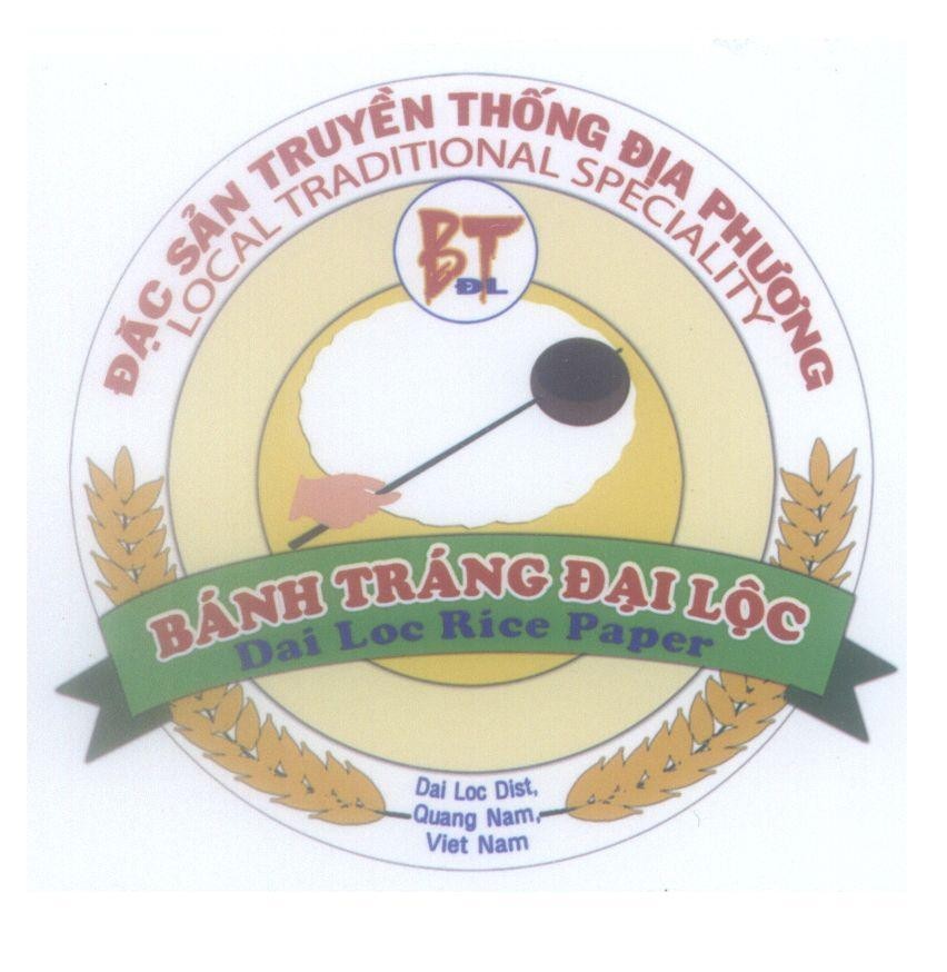 Đơn đăng ký nhãn hiệu "Bánh Tráng Đại Lộc Dai Loc Rice Paper Đặc Sản ...