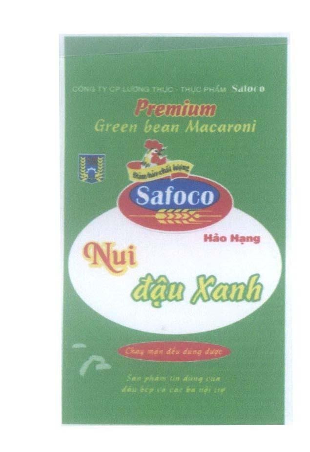 Đơn đăng ký nhãn hiệu "Safoco Nui đậu Xanh Hảo Hạng công ty CP lương ...