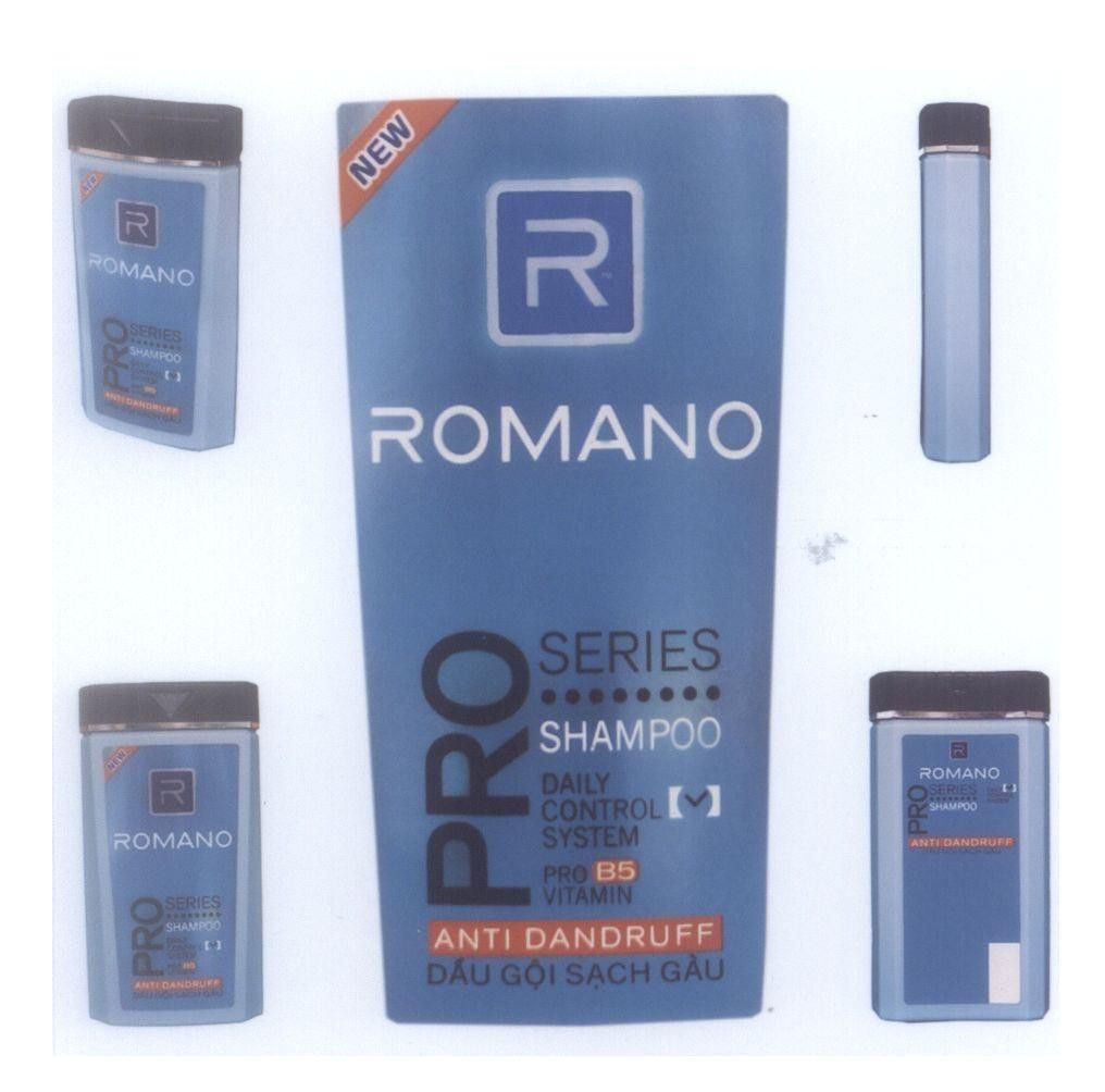Đơn đăng ký nhãn hiệu "ROMANO PRO SERIES SHAMPOO ANTI DANDRUFF Dầu Gội ...