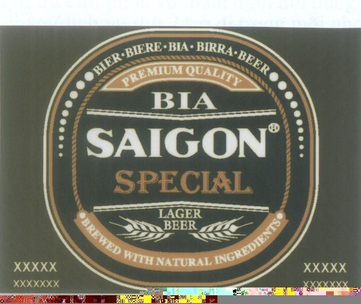 Đơn đăng ký nhãn hiệu "BIA SAIGON SPECIAL LAGER BEER PREMIUM QUALITY ...