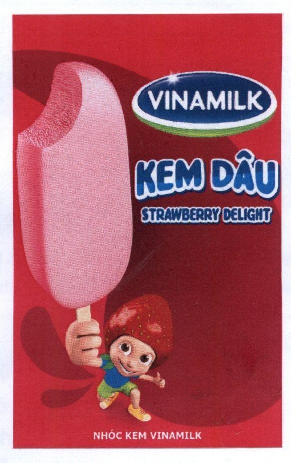 Đơn đăng ký nhãn hiệu "VINAMILK Kem Dâu STRAWBERRY DELIGHT Nhóc Kem ...