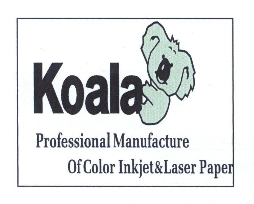 "Koala Professional Manufacture Of Color Inkjet&Laser Paper" Trademark application no 4-2016 ...