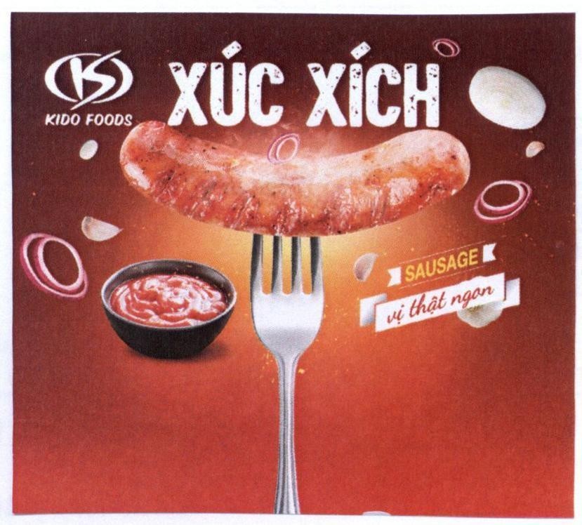 Đơn đăng ký nhãn hiệu "K KIDO FOODS Xúc Xích SAUSAGE vị thật ngon" số 4 ...