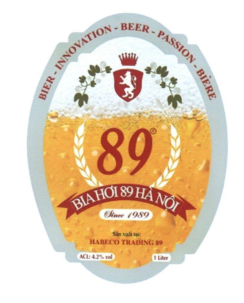 Đơn đăng ký nhãn hiệu "BEER-INNOVATION-BEER-PASSION-BIERE Premium ...