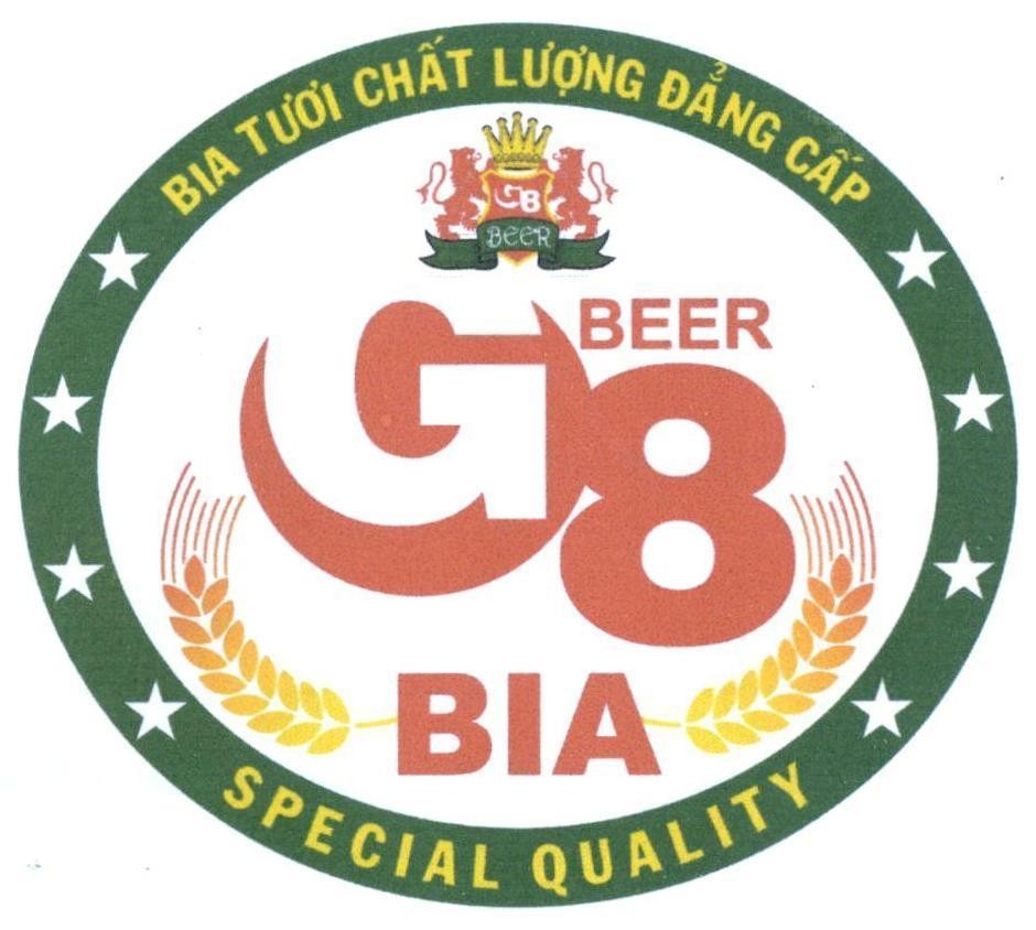 Đơn đăng ký nhãn hiệu "G8 BEER BIA Bia Tươi Chất Lượng Đẳng Cấp SPECIAL ...