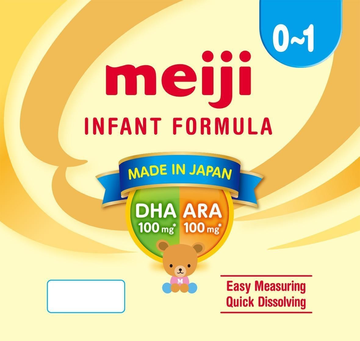 Đơn đăng ký nhãn hiệu "0~1 meiji INFANT FORMULA MADE IN JAPAN DHA 100mg ...