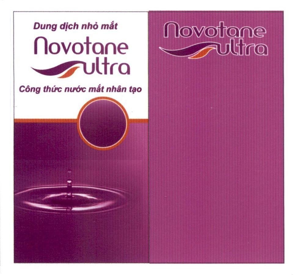 Đơn đăng ký nhãn hiệu "Dung dịch nhỏ mắt Novotane Ultra Công thức nước ...