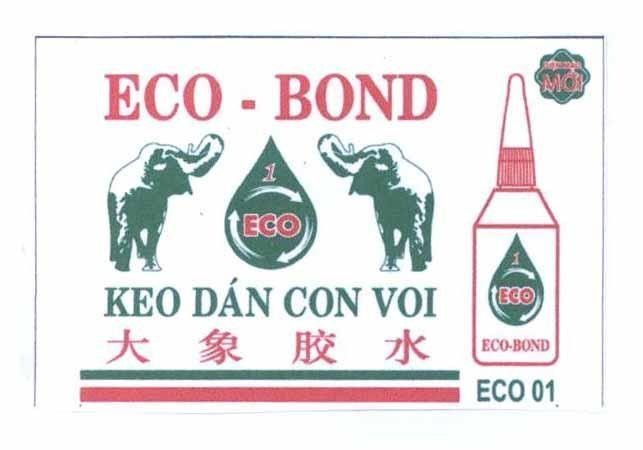 Đơn đăng ký nhãn hiệu "ECO - BOND 1 ECO KEO DÁN CON VOI DIỆN MẠO MỚI ...
