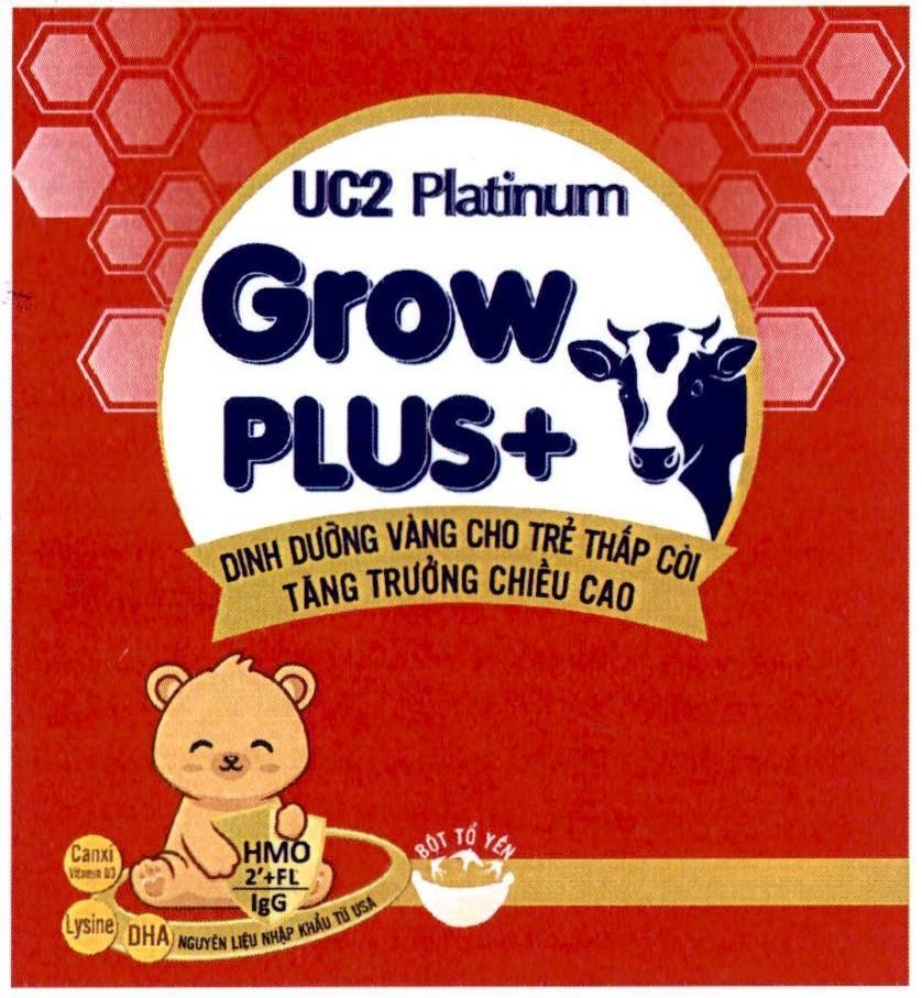 Đơn đăng ký nhãn hiệu "UC2 Platinum Grow PLUS+ Dinh Dưỡng Vàng Cho Trẻ ...