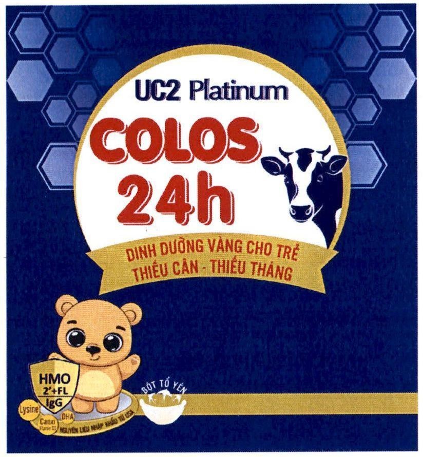 Đơn đăng ký nhãn hiệu "UC2 Platinum COLOS 24h Dinh Dưỡng Vàng Cho Trẻ Thiếu Cân - Thiếu Tháng ...