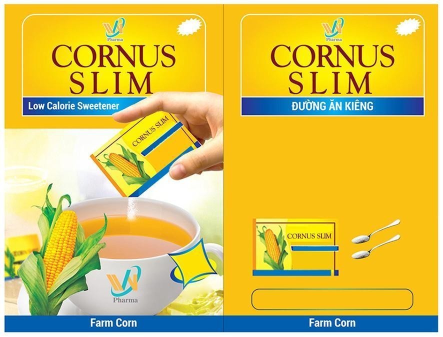Đơn đăng ký nhãn hiệu "CORNUS SLIM Low Calorie Sweetener ĐƯỜNG ĂN KIÊNG ...