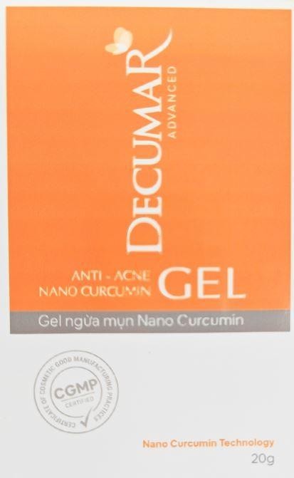 Đơn đăng ký nhãn hiệu "DECUMAR ADVANCED ANTI - ACNE NANO CURCUMIN GEL ...
