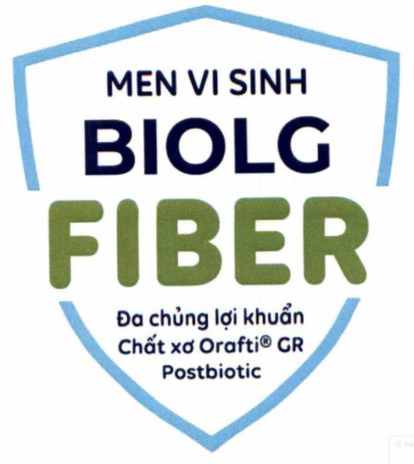 Đơn đăng ký nhãn hiệu "BIOLG FIBER MEN VI SINH Đa chủng lợi khuẩn Chất ...