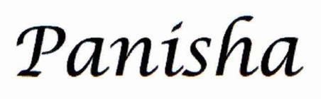 Đơn đăng ký nhãn hiệu "Panisha" số 4-2025-01094 của CÔNG TY TNHH THƯƠNG ...