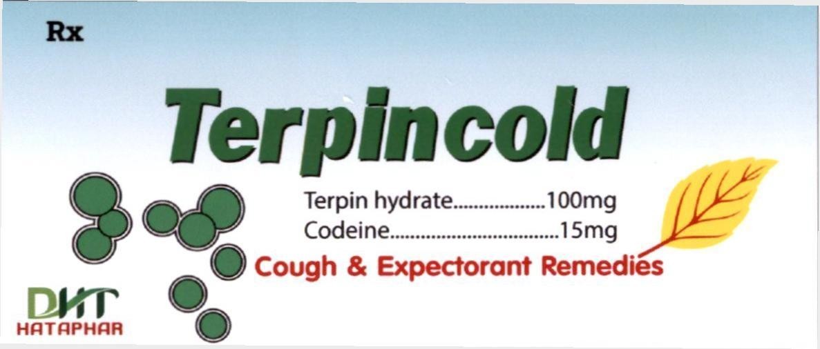 Đơn đăng ký nhãn hiệu "Terpincold Terpin hydrate 100mg Codeine 15mg ...