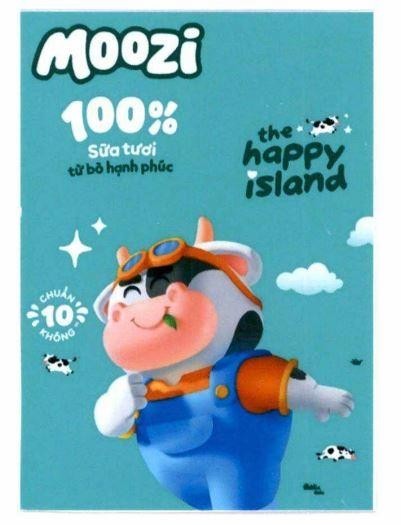 Đơn đăng ký nhãn hiệu "Moozi 100% Sữa tươi từ bò hạnh phúc the happy ...