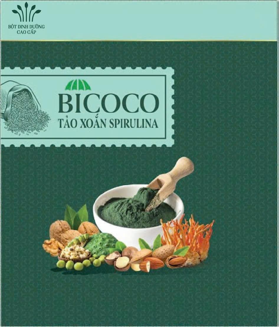 Đơn đăng ký nhãn hiệu "BỘT DINH DƯỠNG CAO CẤP BICOCO TẢO XOẮN SPIRULINA ...